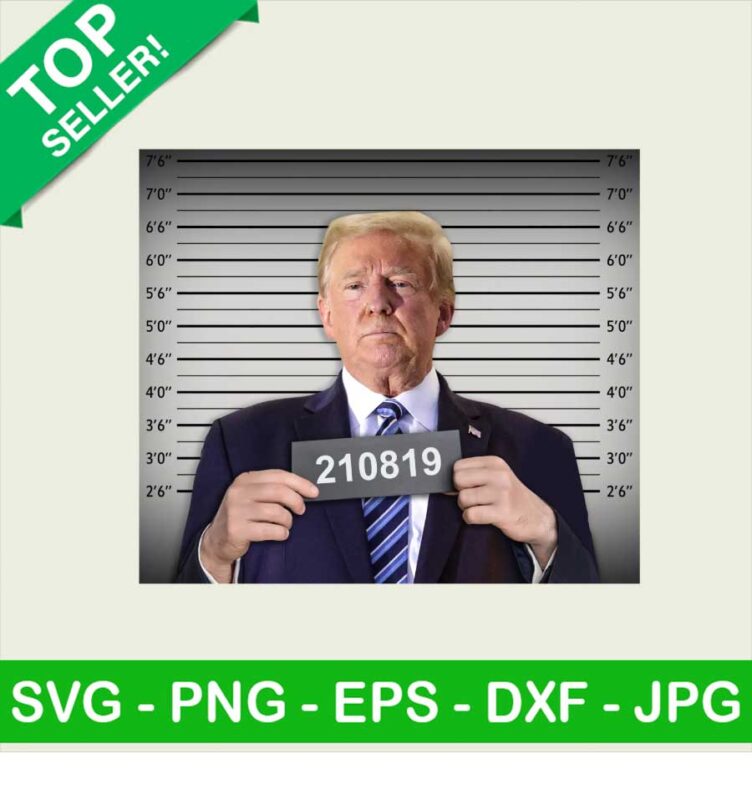 Donald Trump mugshot PNG, Donald Trump mugshot Sublimation transfer PNG ...