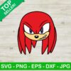 Knuckles face SVG, Sonic the hedgehog character SVG, Knuckles SVG