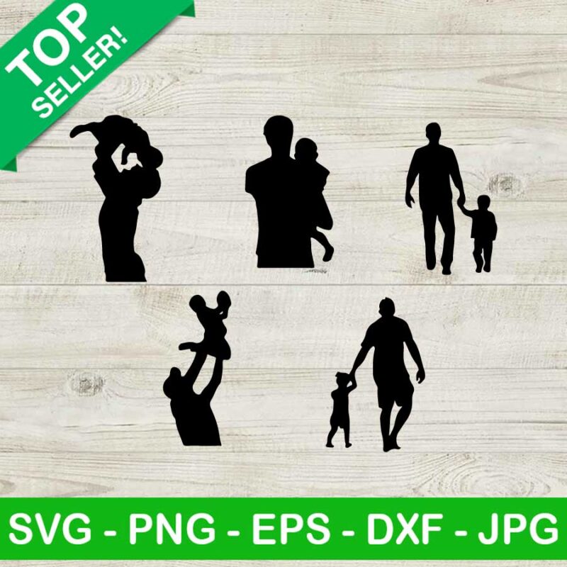Father and child SVG, Happy father's day SVG, Dad son daughter baby SVG
