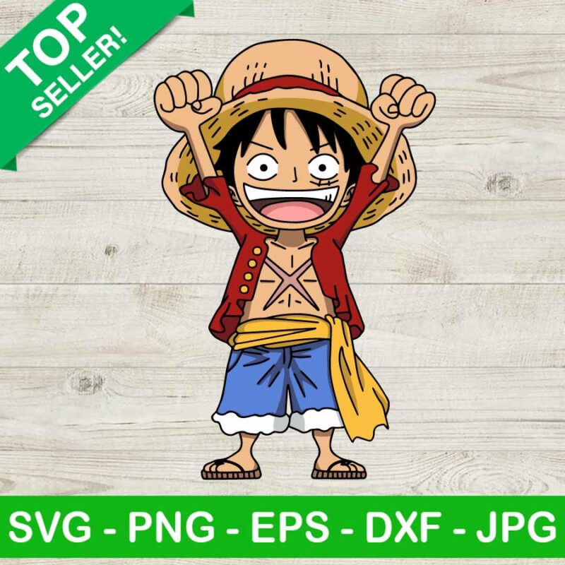 Monkey D Luffy chibi SVG, Luffy One Piece SVG, Monkey D Luffy SVG