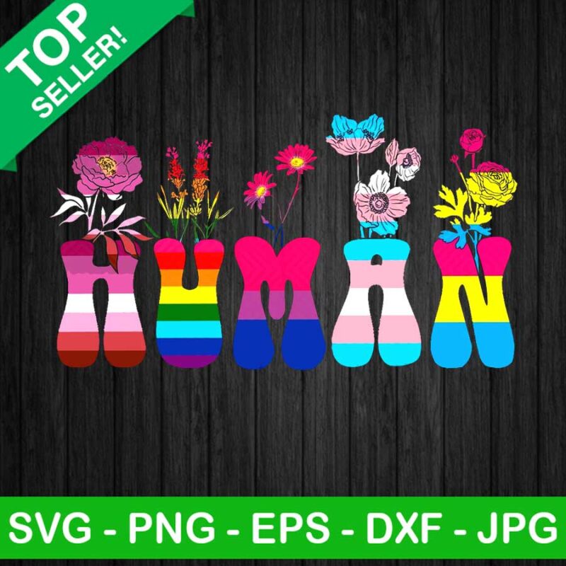 Human Pride With Flower PNG, Gay Pride Sublimation transfer PNG, Human ...