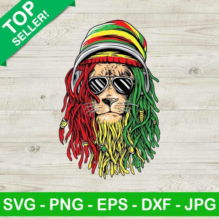 Cool Lion Bob Marley PNG, Lion Reggae Jamaica Sublimation transfer PNG ...