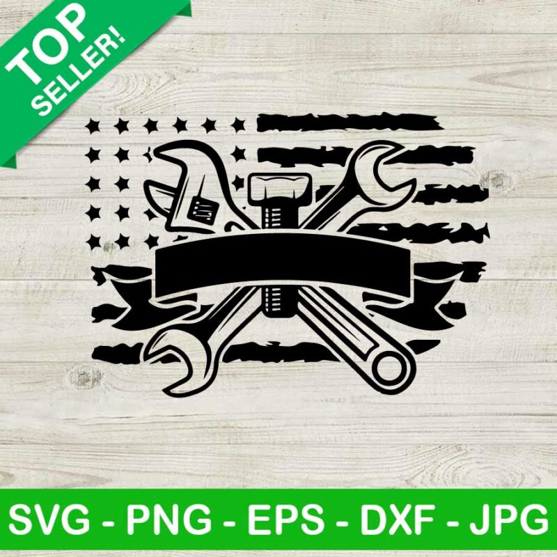 Wrench america flag SVG, American 4th of July SVG, 4Th Of July Wrench SVG
