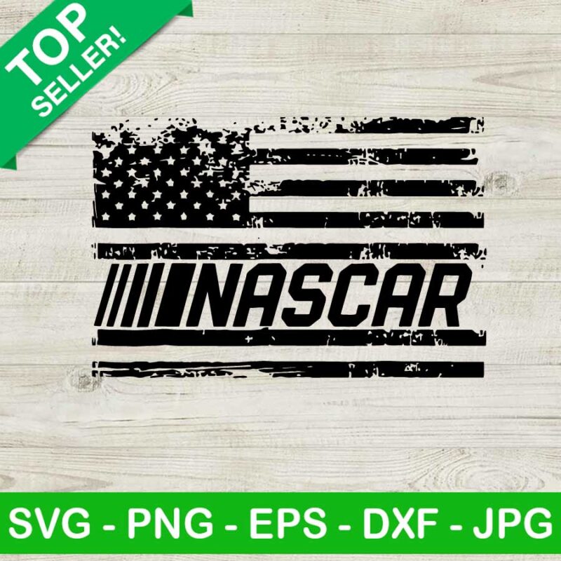 USA Flag Nascar Logo SVG, Nascar Racing SVG, Nascar Championship SVG