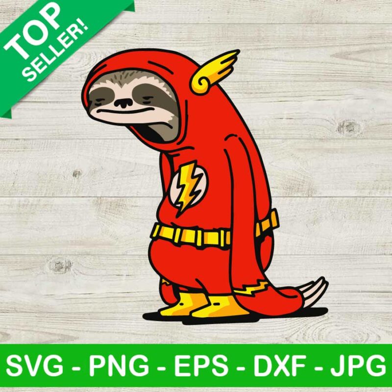 Sloth Flash Funny Bumper SVG, Lightning Sloth Flash SVG, Flash Sloth SVG