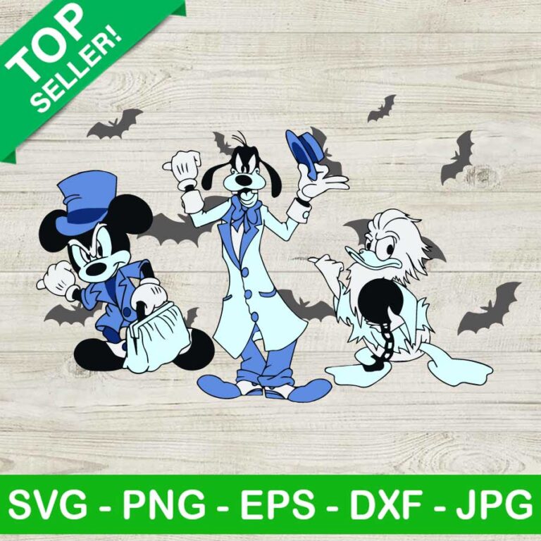 Mickey Goofy Donald As The Hitchhiking Ghost SVG, Haunted Mansion SVG ...