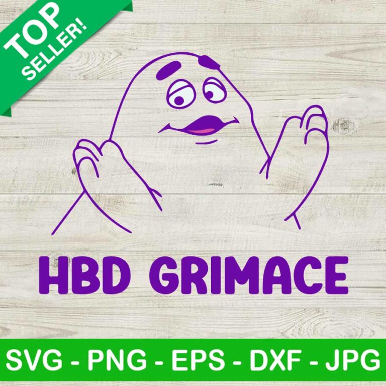 Hbd Grimace Mcdonald's SVG, Hbd Grimace SVG, Funny Grimace Meme SVG