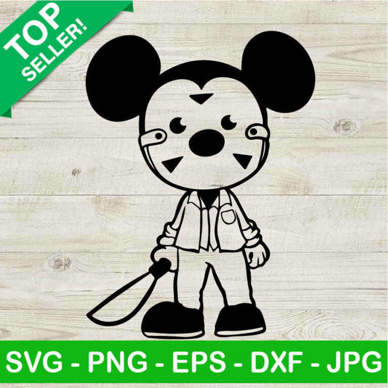 Horror Mickey Mouse SVG, Jason Voorhees Mickey Mouse SVG, Cute Horror ...