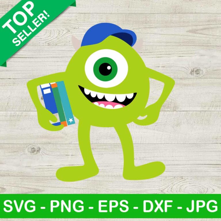 Mike Wazowski Back School SVG, Mike Wazowski SVG, Monster Inc Mike SVG