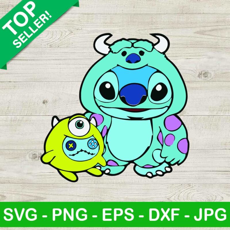 Monster Inc Stitch SVG, Monster Inc Characters SVG, Disney Stitch ...