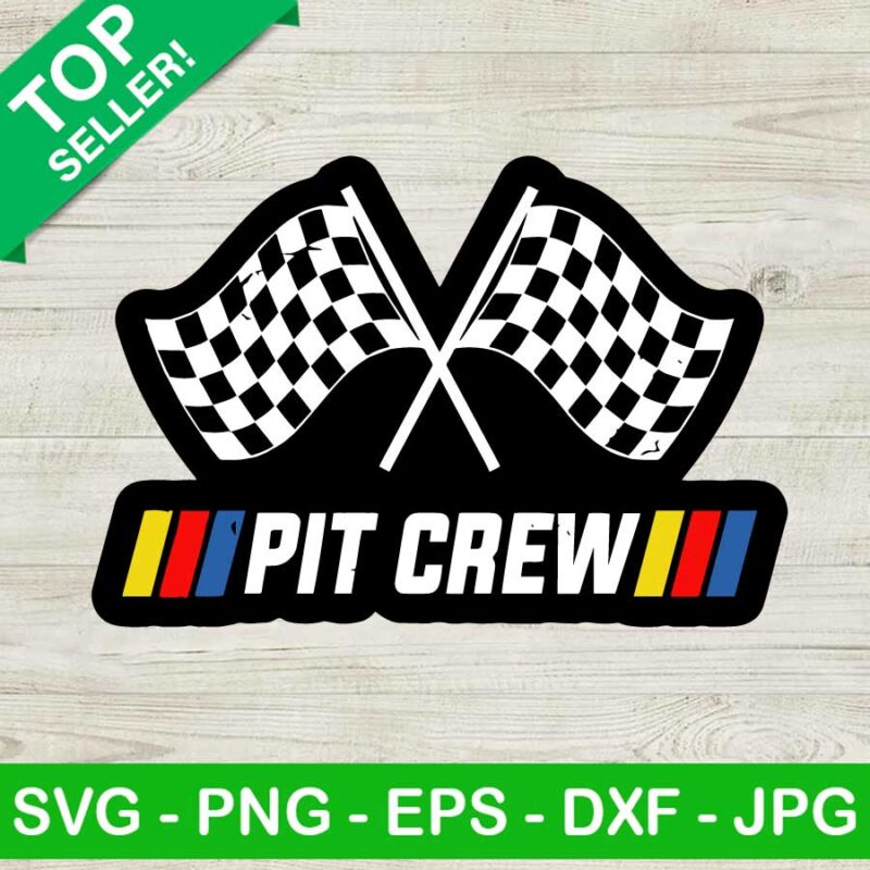 Pit crew racing SVG, Race flag SVG, Pit crew SVG