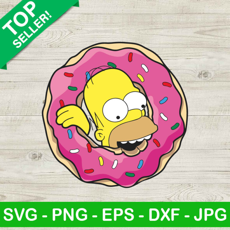 Homer Simpson Donut SVG, Funny Simpson Donut SVG, Homer Simpson SVG