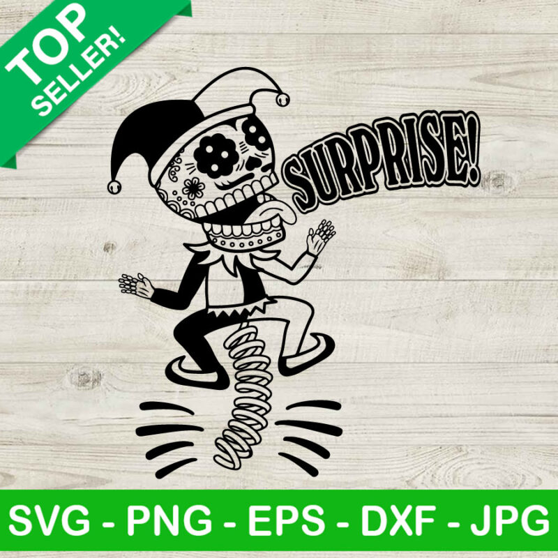 Surprise skeleton clown halloween SVG, Skeleton clown SVG, Halloween SVG