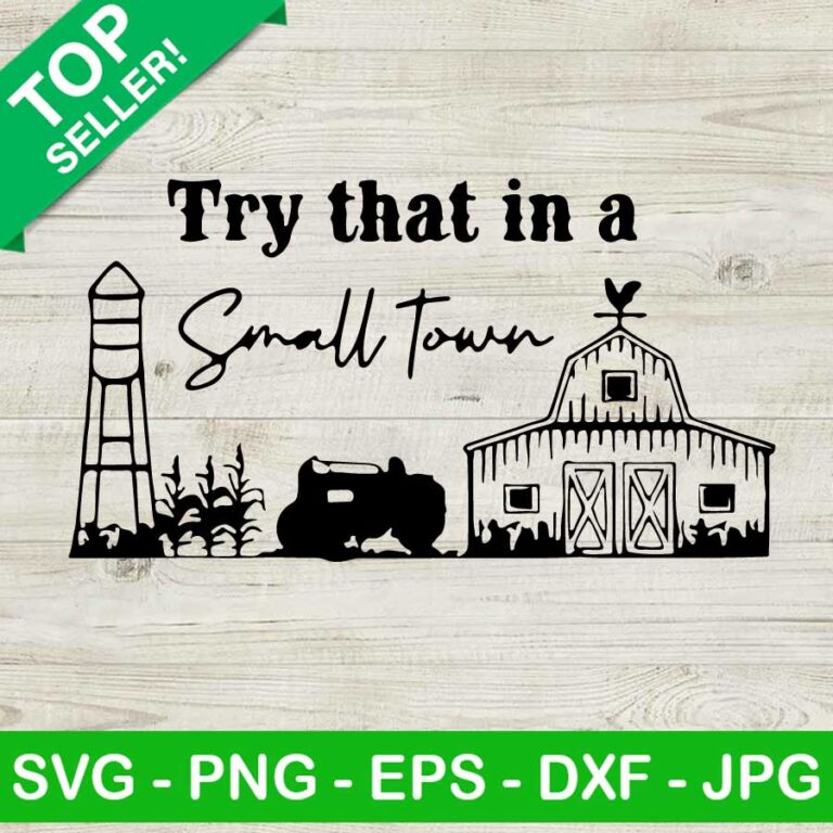 Try that in a small town country SVG, Country western SVG, Jason Aldean ...