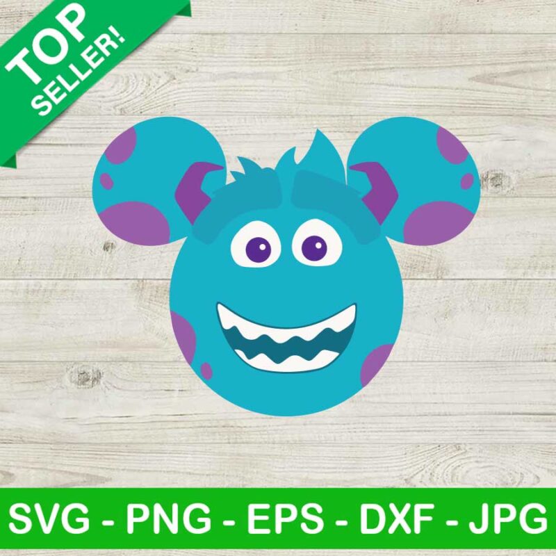 Sullivan Mouse Ears SVG, Sulley Monster inc Mickey Ears SVG, Funny Jme ...
