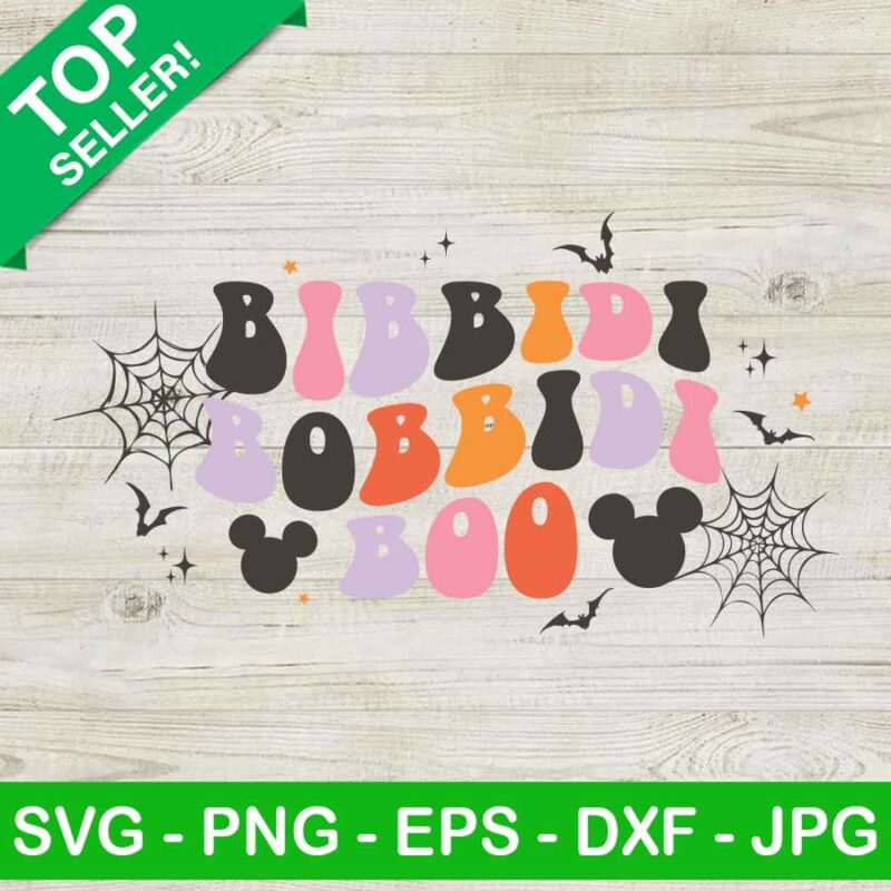 Bibbidi Bobbidi Boo Halloween SVG, Retro Halloween SVG, Disney Mouse ...