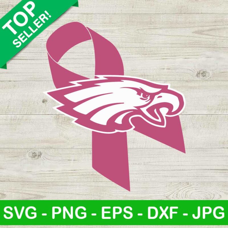 Pink Philadelphia Eagles Breast Cancer SVG, Philadelphia Eagles Ribbon ...