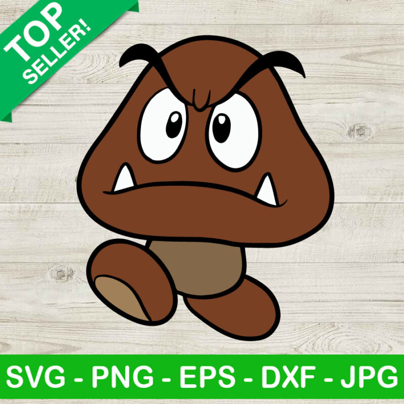 Goomba Mushroom SVG, Super Mario Goomba SVG, Super Mario Game SVG