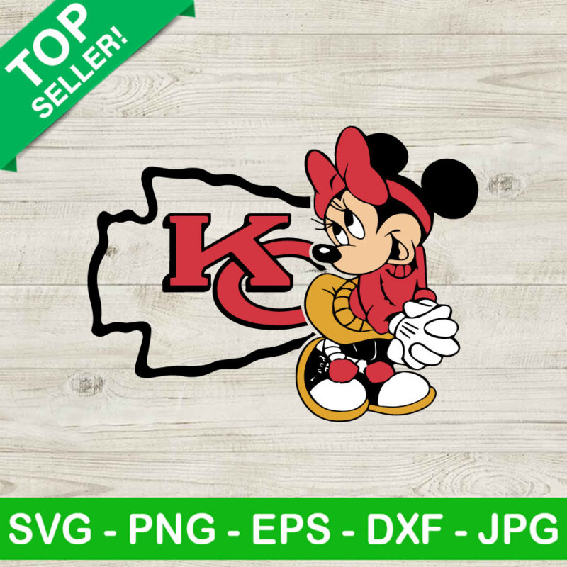 Minnie Mouse Kansas City Chiefs SVG, Disney Minnie NFL Logo SVG, Kansas ...