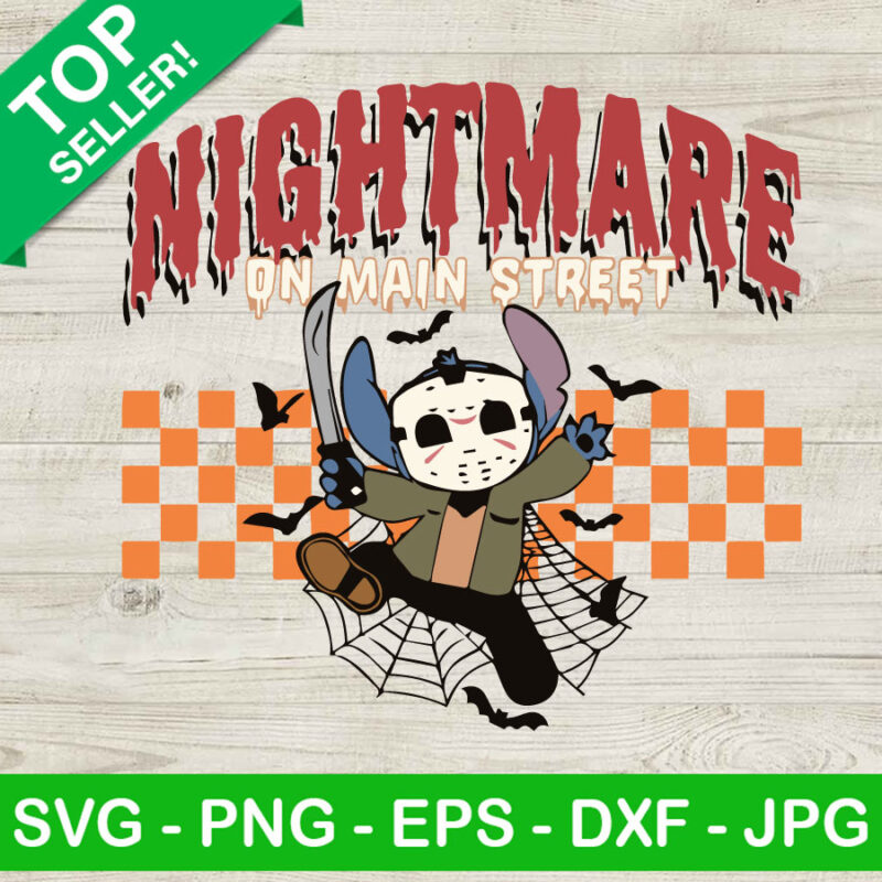 Jason Voorhees Stitch Nightmare On Main Street SVG, Horror Stitch Bat ...
