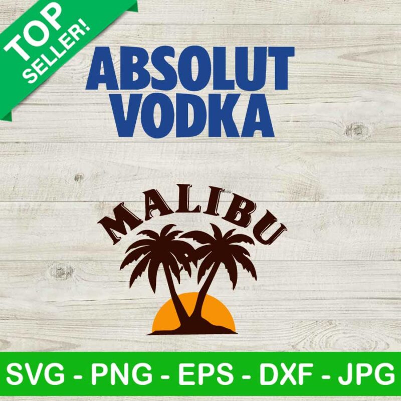 Absolut Vodka Malibu SVG, Liquor Vodka Malibu SVG, Malibu Logo SVG