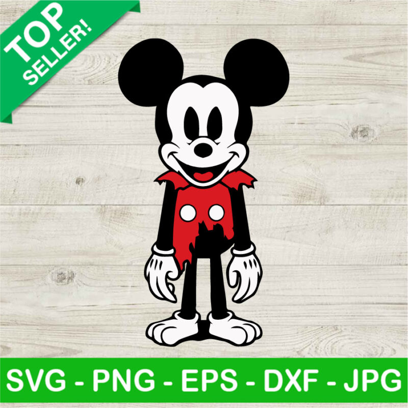 Mickey Zombie Halloween SVG, Zombie Mickey Mouse SVG, Disney Halloween SVG