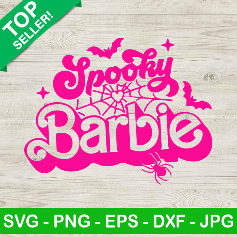 Spooky Barbie Halloween SVG PNG, Halloween Barbie Pink SVG, Barbie ...
