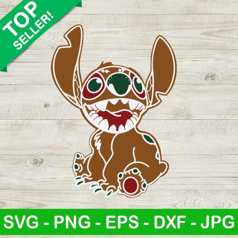 Stitch Christmas SVG PNG, Stitch Costume Gingerbread SVG, Disney ...