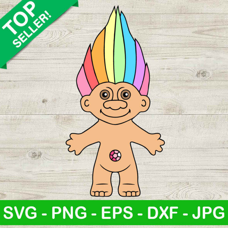 Troll Magic Doll SVG, Troll Rainbow SVG, Troll Doll SVG