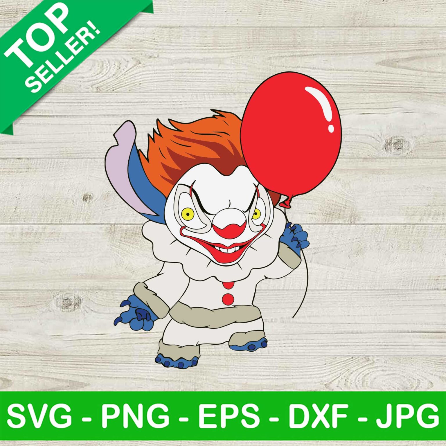 Halloween Stitch Costume Pennywise SVG, Stitch IT Red Balloon SVG ...