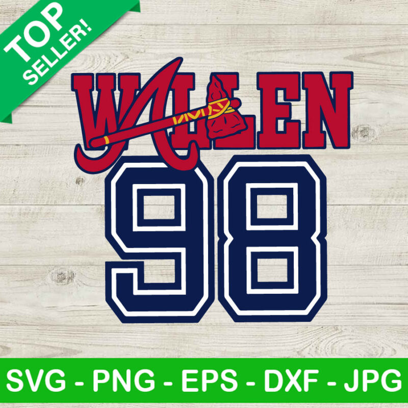 Wallen 98 Braves SVG, Country Music SVG, Morgan Wallen 98 Braves SVG