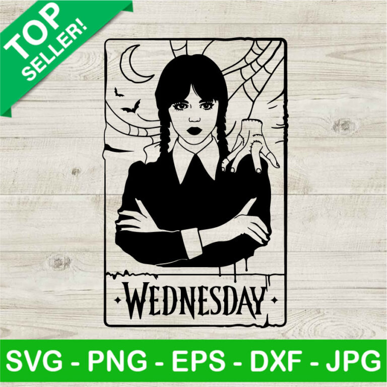 Wednesday Addams Tarot Cards SVG, Horror Addams Family SVG, Thing Hand ...