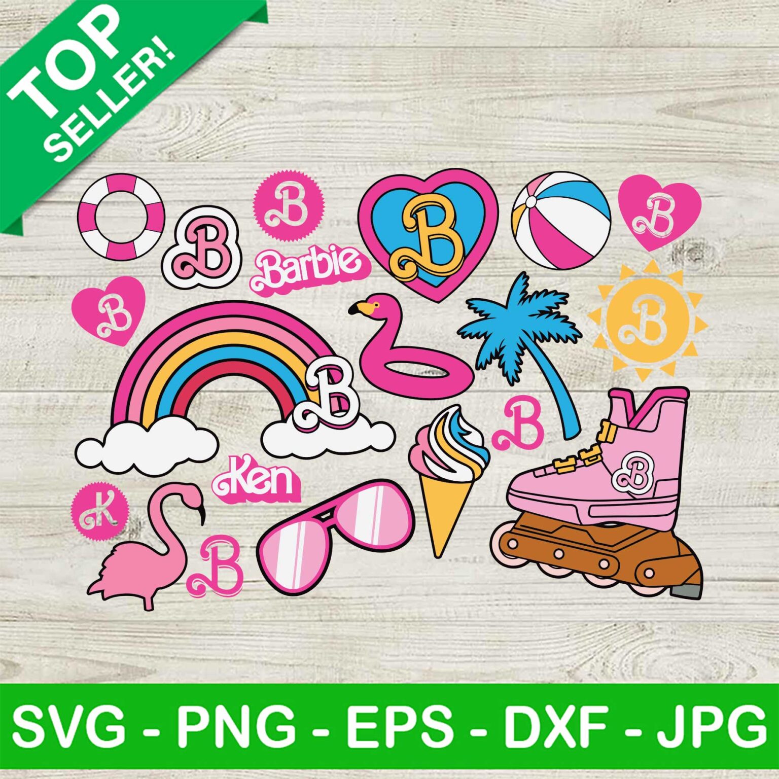 Barbie Girl SVG Bundle, Barbie Movie SVG, Pink Doll Symbols SVG, Barbie ...
