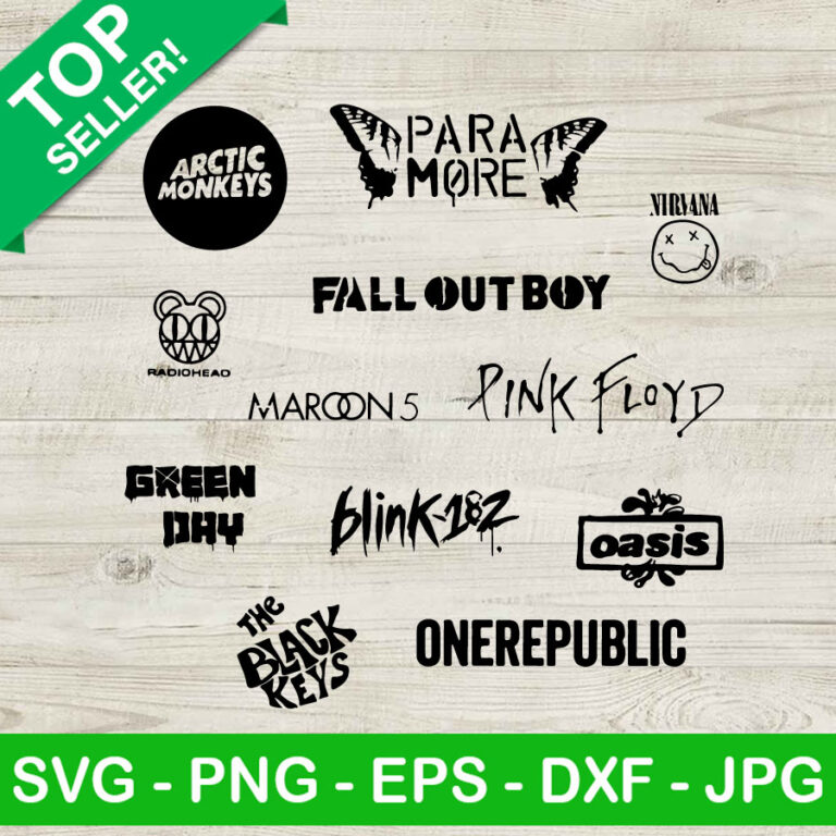 Rock And Roll Band SVG bundle, Rock And Roll Band Logo SVG, Blink 182 ...