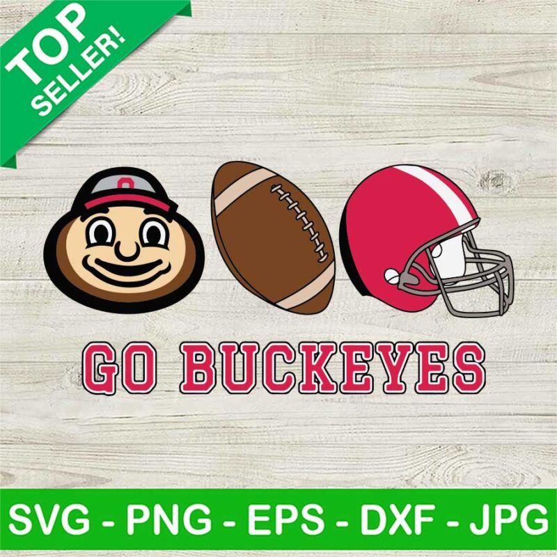 Go Buckeyes Football Logo SVG, Ohio State Buckeyes NFL Football SVG ...