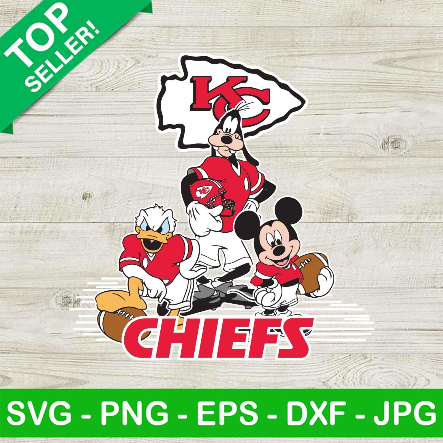 Disney Friends KC Chiefs SVG, Kansas City Chiefs Football NFL SVG ...