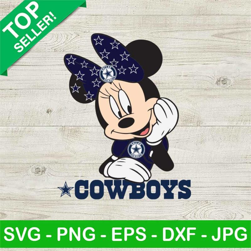 Minnie Mouse Cowboys NFL SVG, Dallas Cowboys Disney Mouse SVG, Cowboys ...