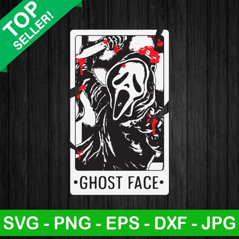 Ghostface Scream Tarot Card SVG, Horror Scream Ghost SVG, Halloween ...