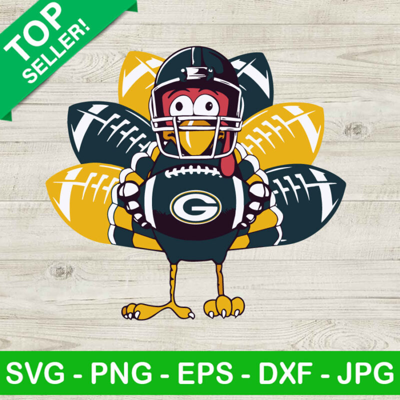Green Bay Packers Turkey Thanksgiving SVG, Green Bay Packers NFL SVG ...
