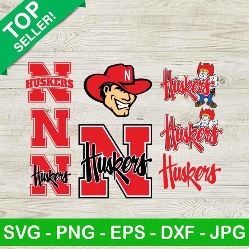 Nebraska Huskers Logo SVG Bundle, Nebraska Huskers Football SVG ...