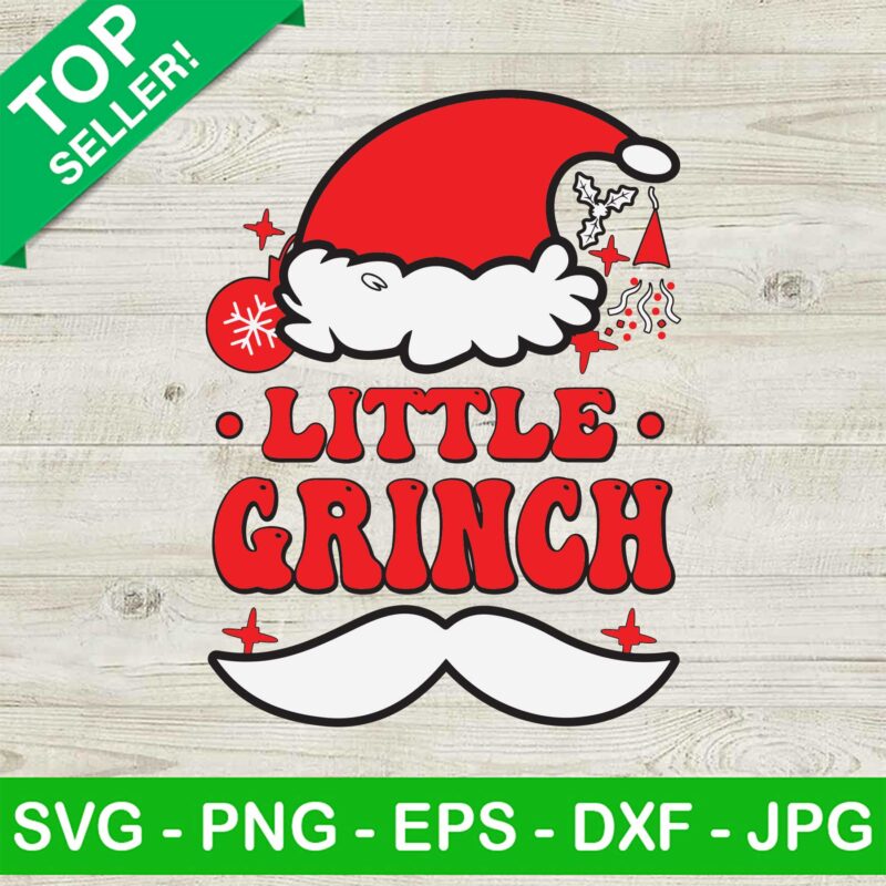 Little Grinch Santa Hat SVG, The Grinch Christmas SVG, Funny Family ...