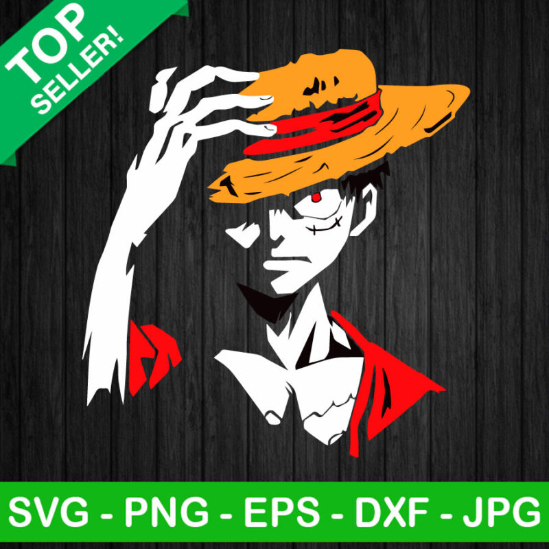 Monkey D Luffy SVG, Anime One Piece SVG, Luffy One Piece SVG, Luffy Hat SVG
