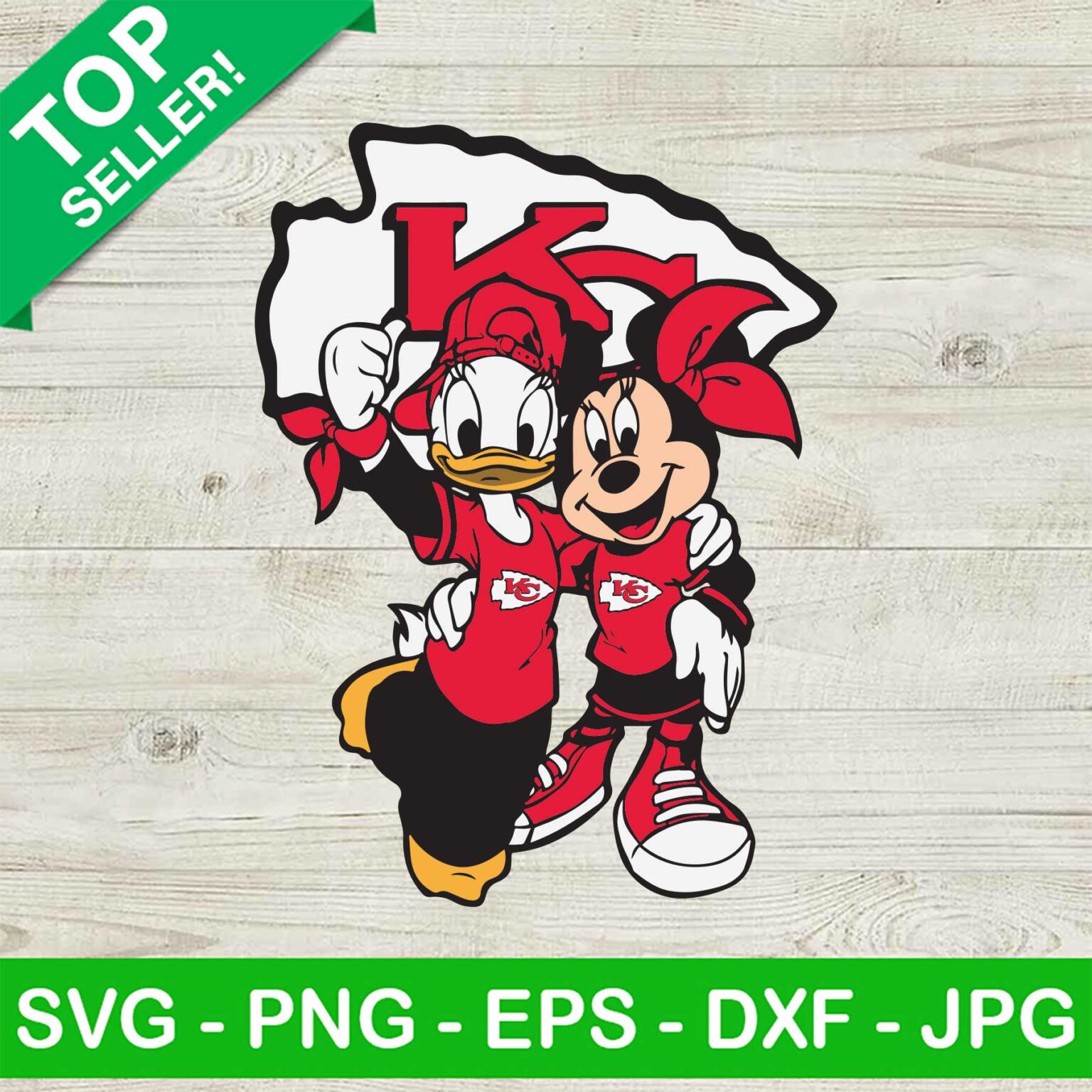 Mickey And Donald KC Chiefs SVG, Disney Kansas City Chiefs Team SVG ...