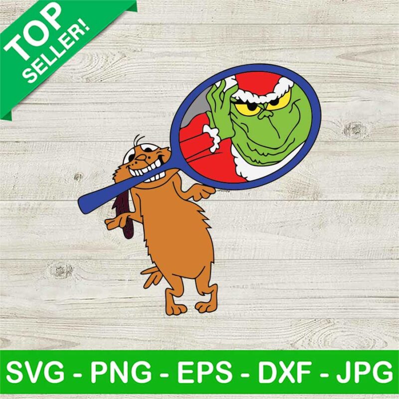Max And Grinch In Mirror SVG, Max And Grinch Merry Christmas SVG ...