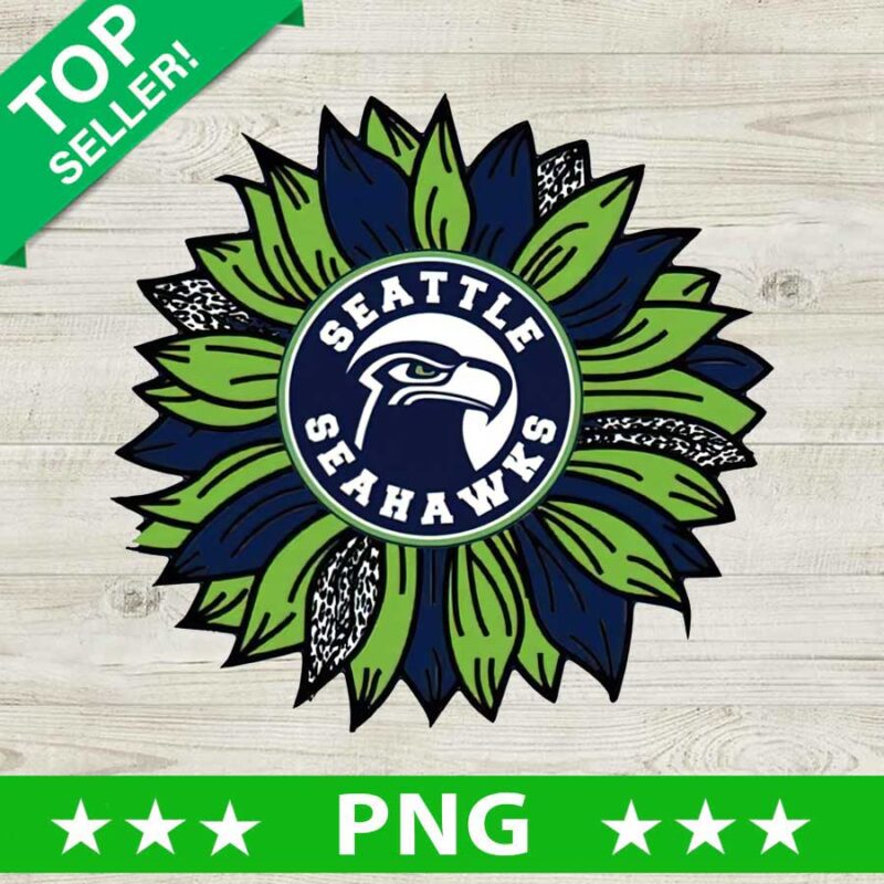 Seattle Seahawks Football With Sunflower PNG, Seattle Seahawks Logo ...