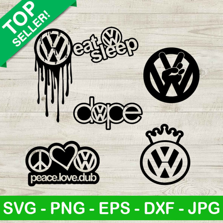 Volkswagen Logo SVG bundle, Peace Love Dub SVG, Vw Logo SVG PNG EPS DXF