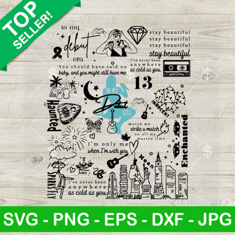 Taylor Swift Tracklist SVG, Taylor Swift Debut Era SVG, Swiftie Fan SVG ...