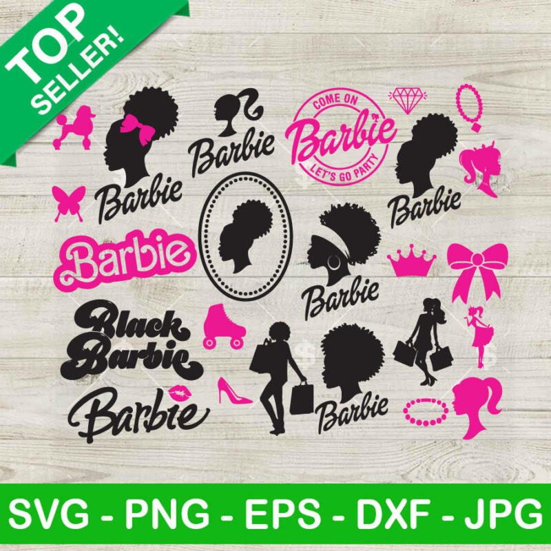 Barbie Girl SVG Bundle, Come on Barbie Let's Go Party SVG, Black Barbie ...