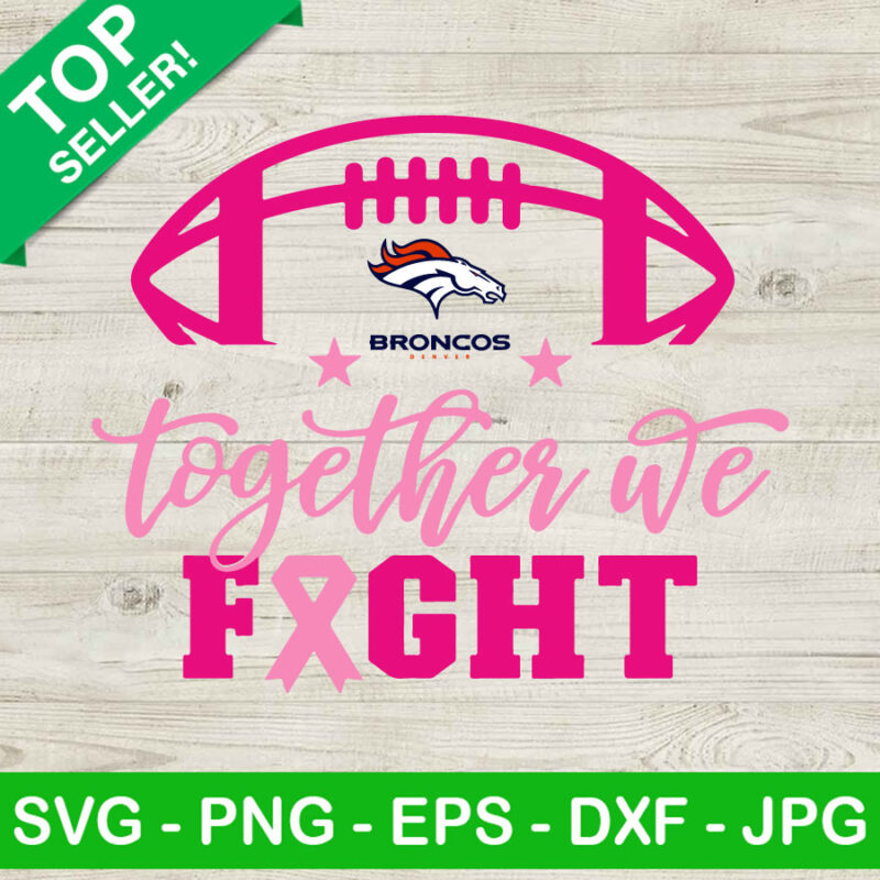 Denver Broncos Football Breast Cancer SVG, Breast Cancer NFL Football ...