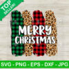 Merry Christmas Leopard And Buffalo Plaid SVG, Leopard And Plaid ...